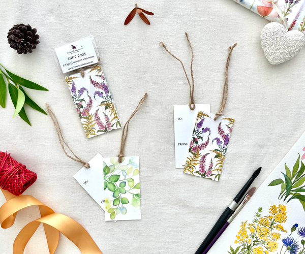 Floral and Foliage Collection | Gift Tags | Fareen Roshana Art
